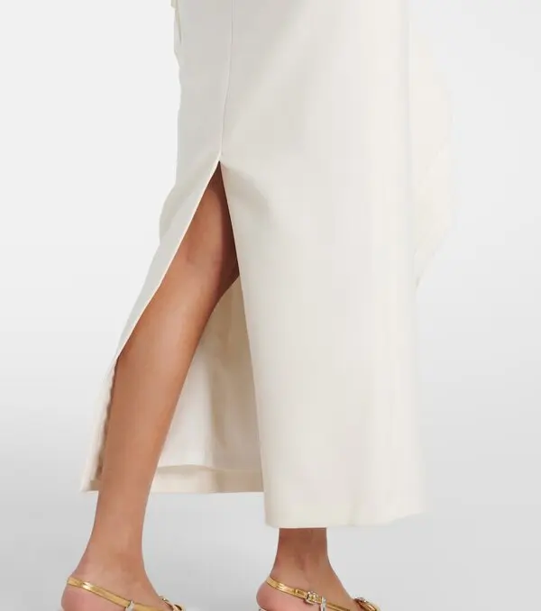 Safiyaa Bree Draped Midi Dress - White