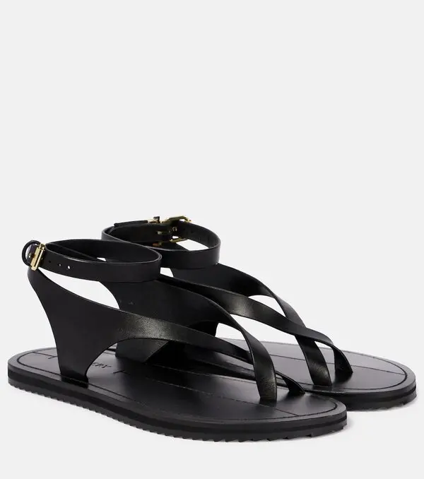 A.emery Leather Sandals - Black