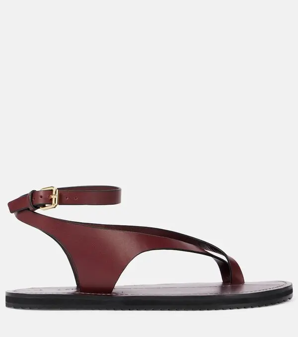 A.emery Millar Leather Sandals - Burgundy