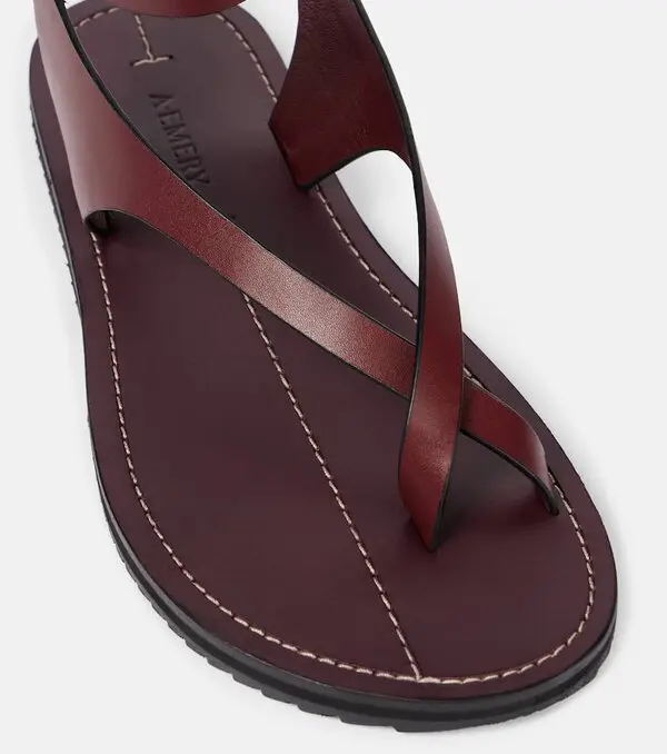 A.emery Millar Leather Sandals - Burgundy