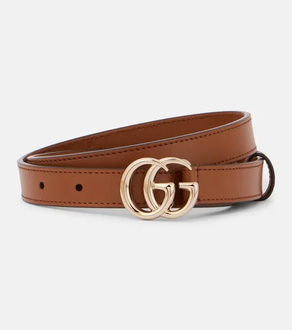 Gucci Gg Marmont Leather Belt - Brown