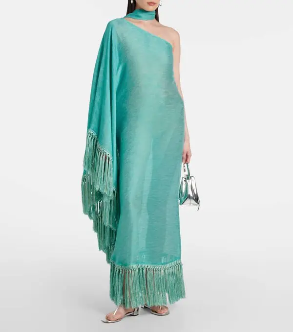 TALLER MARMO Arno Fringed Linen-blend Maxi Dress