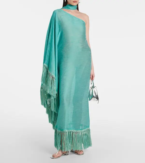 TALLER MARMO Arno Fringed Linen-blend Maxi Dress