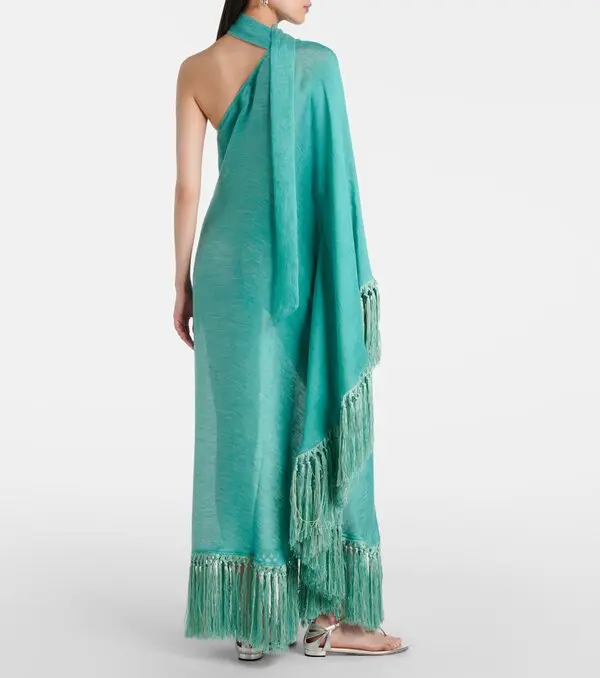 TALLER MARMO Arno Fringed Linen-blend Maxi Dress