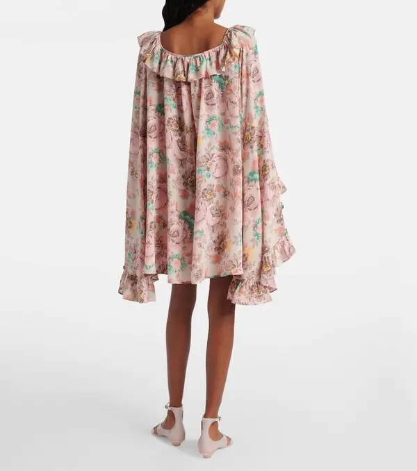 Chloé Ruffled Silk Crêpe De Chine Minidress