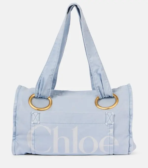 Chloé Logo Cotton Tote Bag