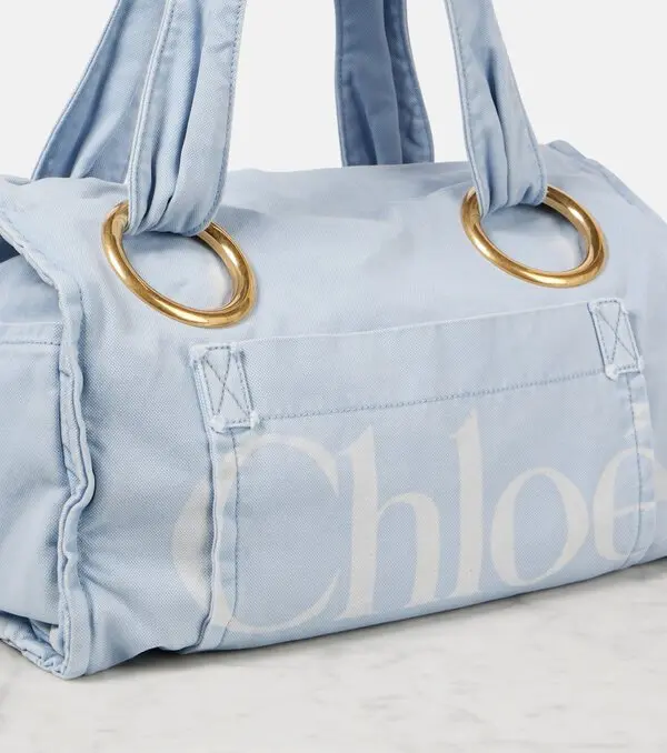 Chloé Logo Cotton Tote Bag