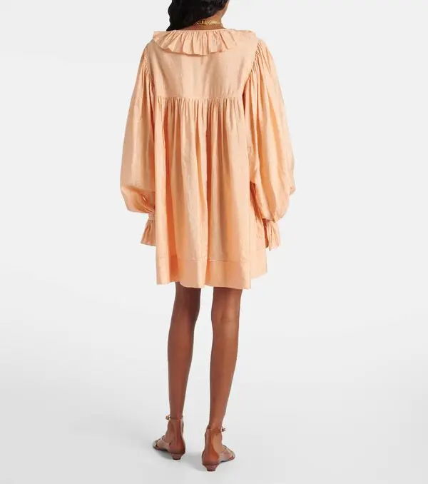 Chloé Ruffled Jacquard Minidress
