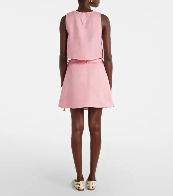 Asceno Positano Linen Miniskirt