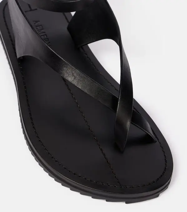 A.emery Millar Leather Sandals - Black