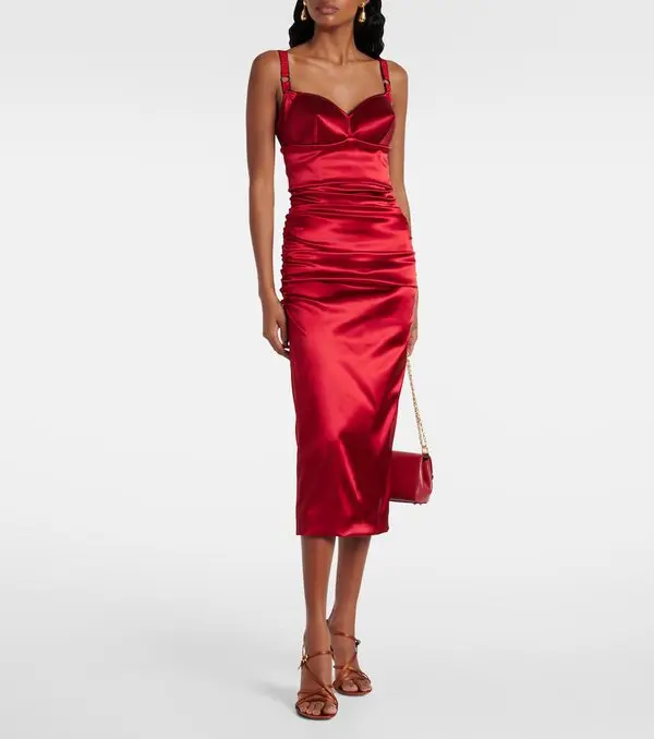 GIANVITO ROSSI 85 Satin Sandals - Orange
