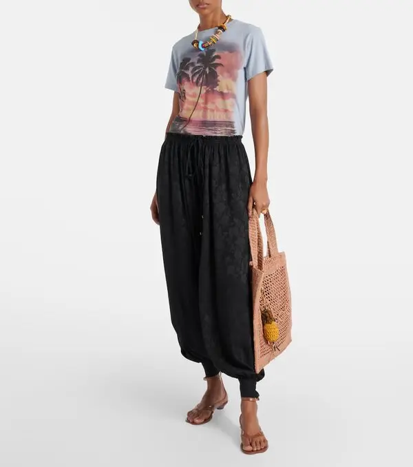 Chloé Printed Cotton Jersey T-shirt - Blue