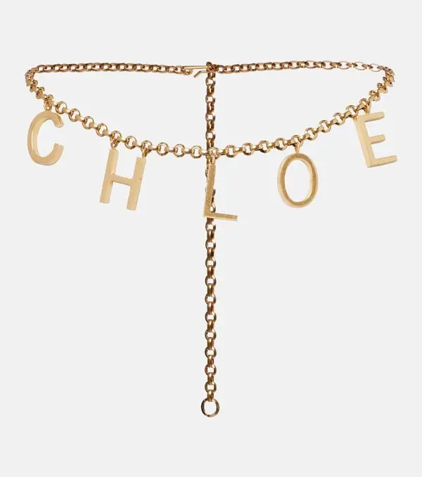 Chloé Letters Belt - Gold