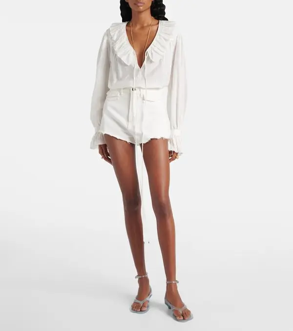 Chloé Ruffled Blouse - White