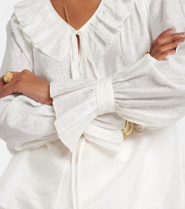 Chloé Ruffled Blouse - White