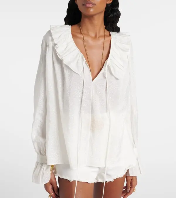 Chloé Ruffled Blouse - White