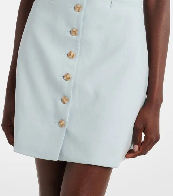 Faithfull The Brand Jaques Linen Mini Dress - Turquoise