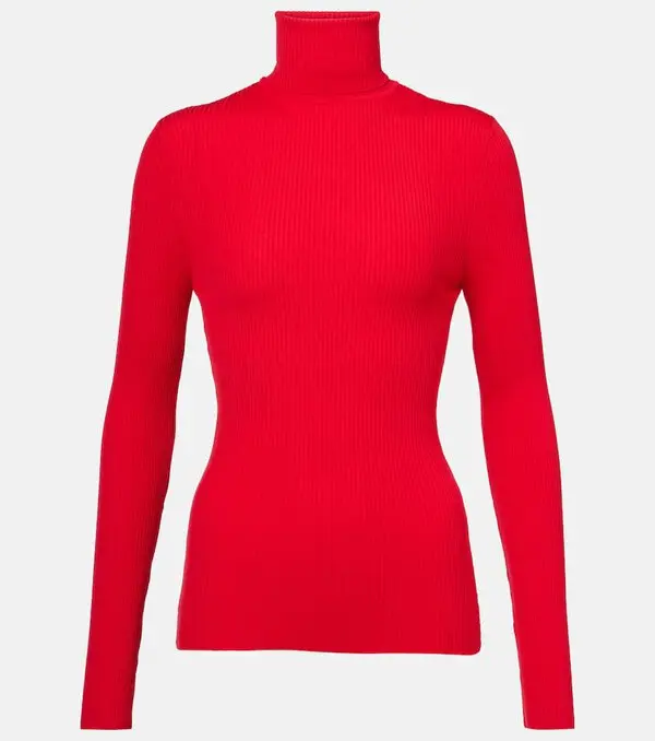 Wolford Ribbed-knit Turtleneck - Red