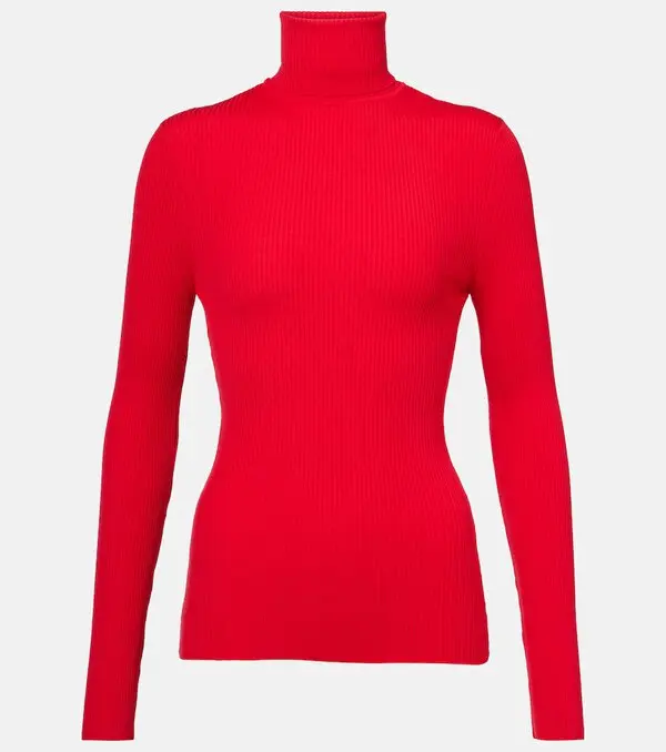 Wolford Ribbed-knit Turtleneck - Red
