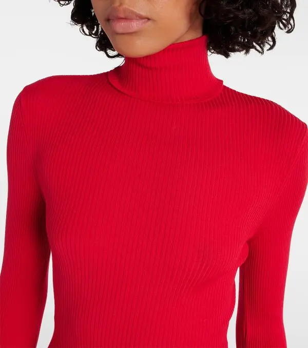 Wolford Ribbed-knit Turtleneck - Red
