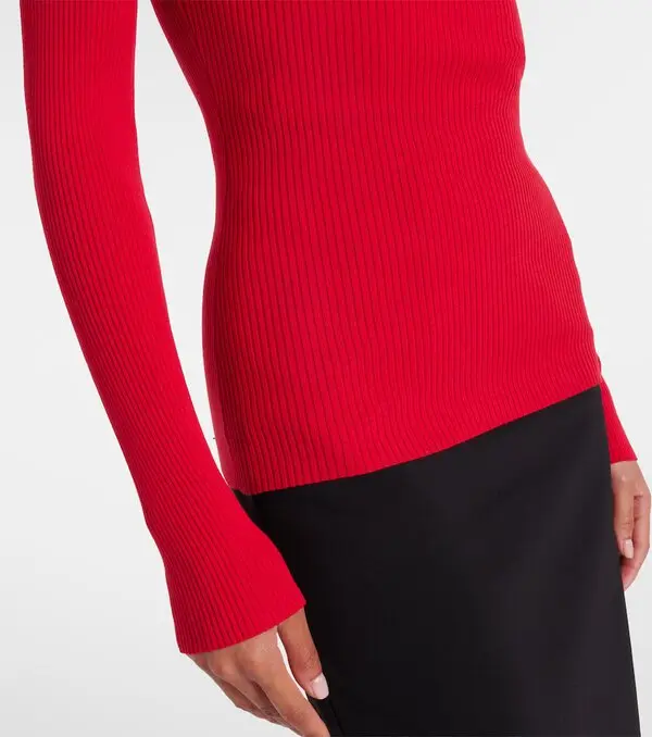 Wolford Ribbed-knit Turtleneck - Red