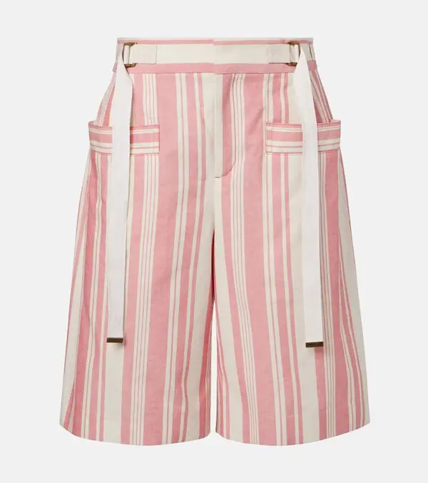 Chloé Striped Cotton Bermuda Shorts
