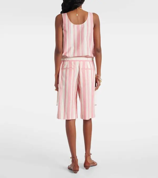 Chloé Striped Cotton Bermuda Shorts