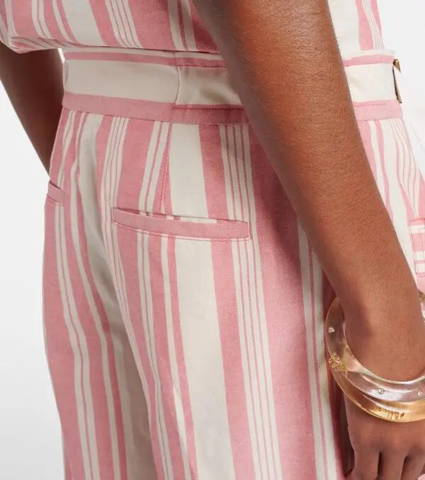 Chloé Striped Cotton Bermuda Shorts