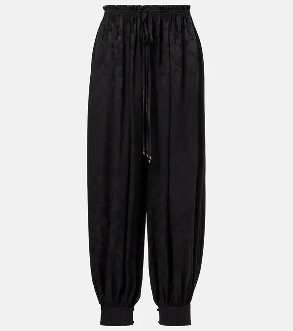 Chloé Silk Jacquard Wide-leg Pants