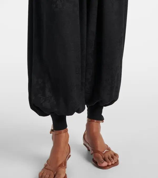 Chloé Silk Jacquard Wide-leg Pants