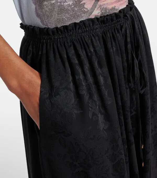 Chloé Silk Jacquard Wide-leg Pants