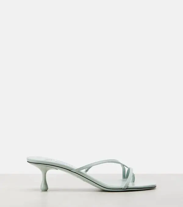 JIMMY CHOO Etana 50 Leather Mules