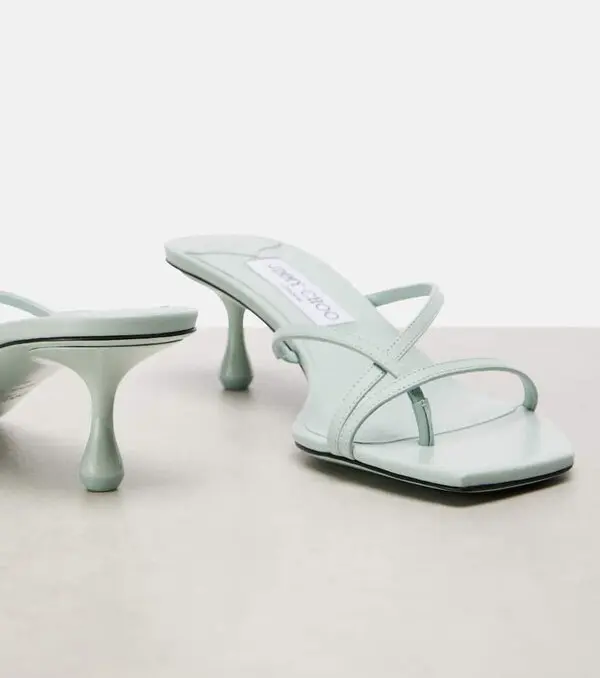 JIMMY CHOO Etana 50 Leather Mules