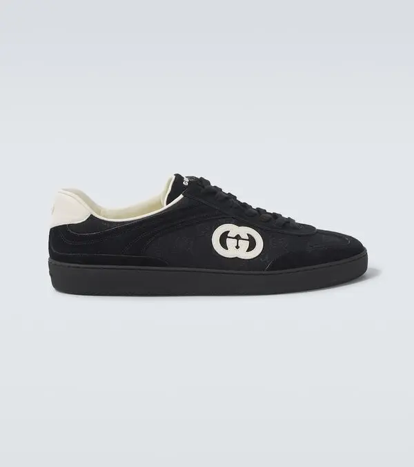 Gucci G75 Suede And Canvas Sneakers