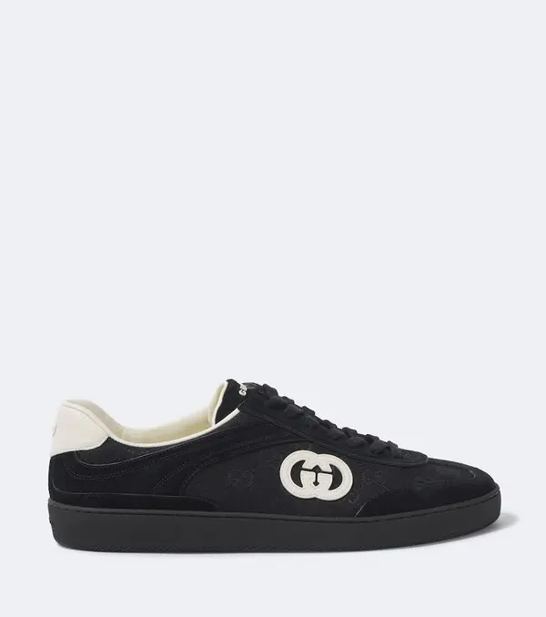 Gucci G75 Suede And Canvas Sneakers