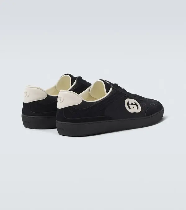 Gucci G75 Suede And Canvas Sneakers
