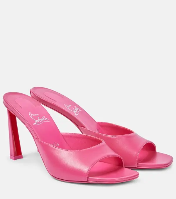 CHRISTIAN LOUBOUTIN Condora 85 Leather Mules - Pink