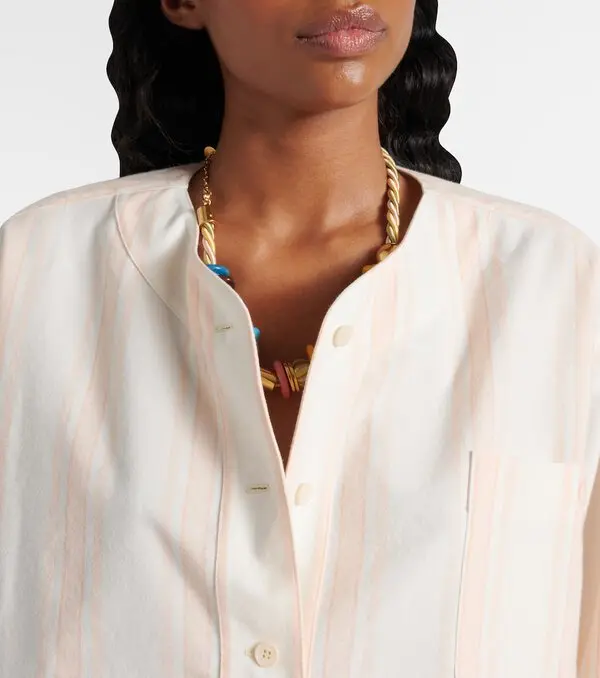 Chloé Striped Cotton Crop Top