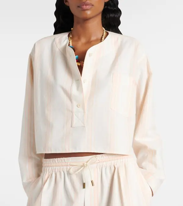 Chloé Striped Cotton Crop Top