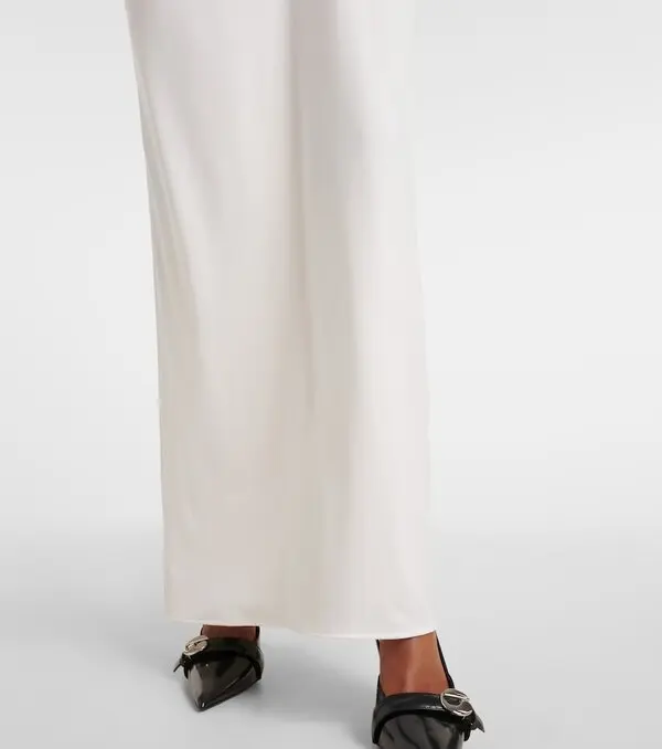 Coperni Draped Embellished Jersey Maxi Dress