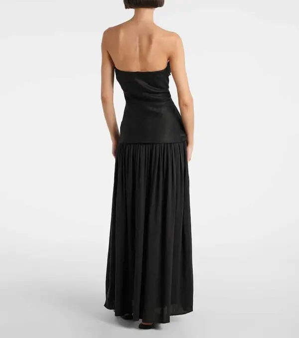 Faithfull The Brand Hedy Strapless Maxi Dress - Black