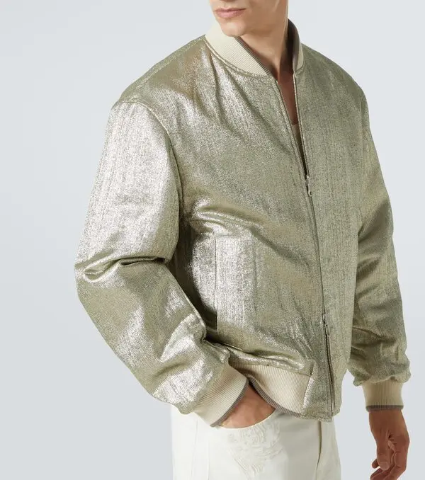 Dries Van Noten Embroidered Cotton Bomber Jacket