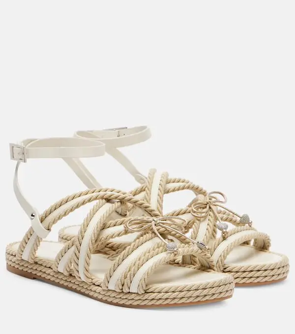 Mach & Mach Embellished Woven Sandals