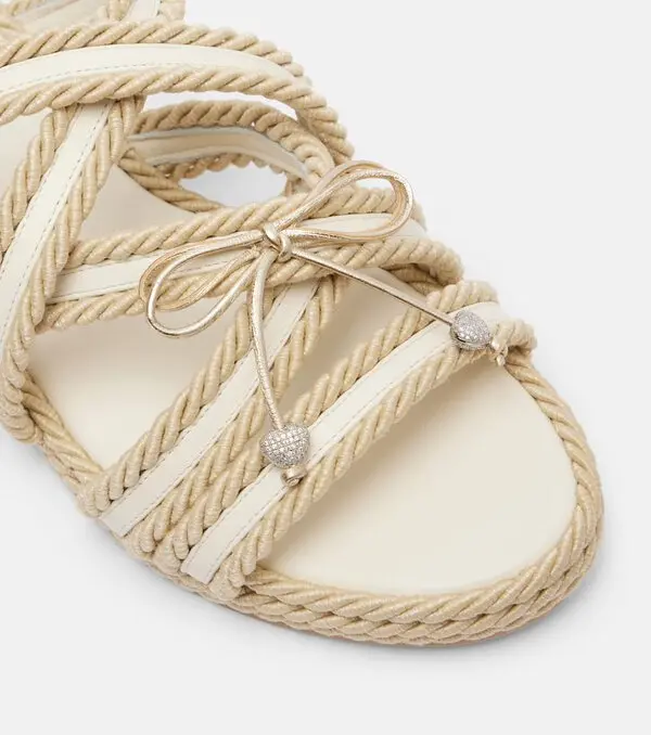 Mach & Mach Embellished Woven Sandals