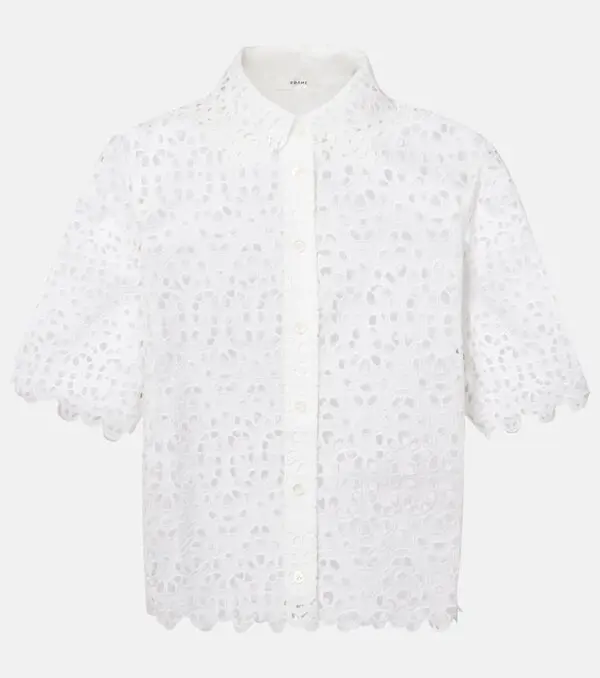 FRAME Deco Eyelet Cotton Shirt