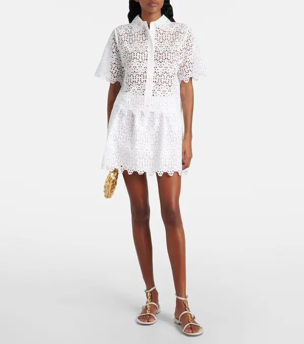 FRAME Deco Eyelet Cotton Shirt