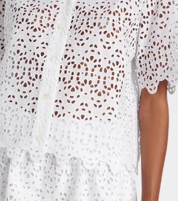 FRAME Deco Eyelet Cotton Shirt