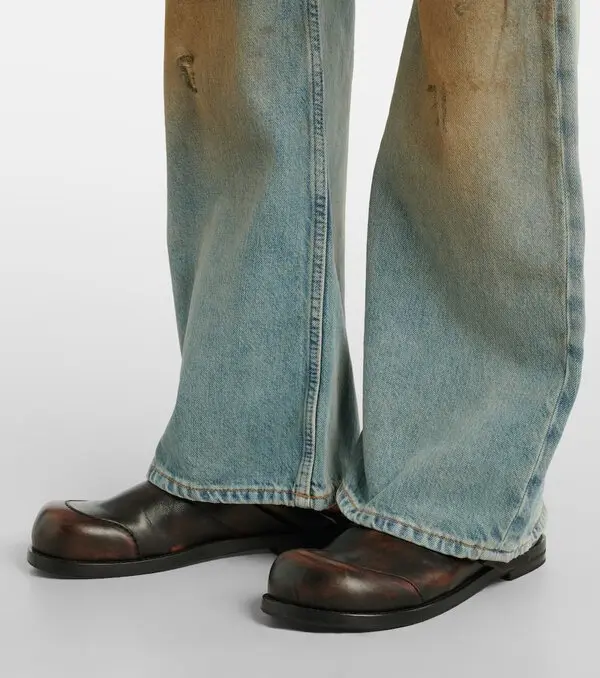 Acne Studios Distressed Wide-leg Jeans
