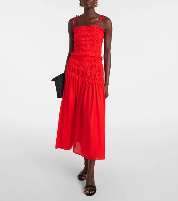 Tory Burch Smocked Tank Top - Red