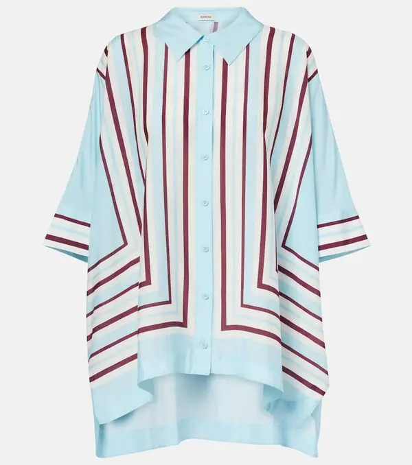 Simkhai Bowman Printed Oversized Shirt - Blue
